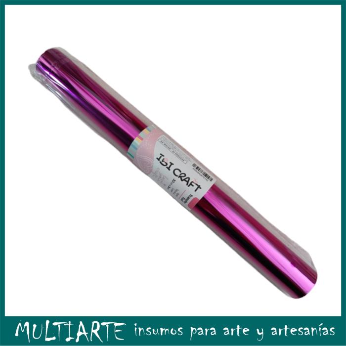 Rollo Papel Foil 5mts x 32 cms Fucsia Ibi Craft - MULTIARTE insumos ...